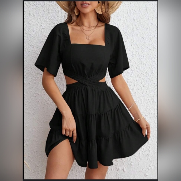 Source Unknown | Dresses | Nwt Black Summer Dress | Poshmark